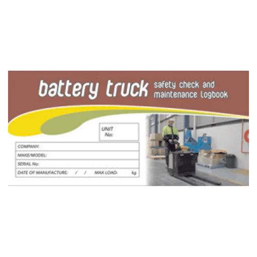 Battery Truck Safety Check & Maintenance Log Book – Premium Nameplates