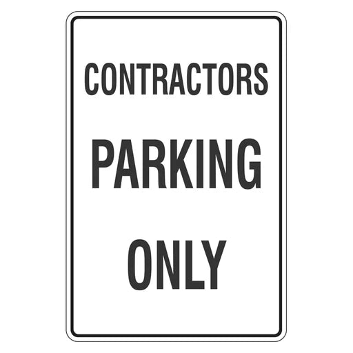 Car Park Sign - Contractors Parking Only – Premium Nameplates