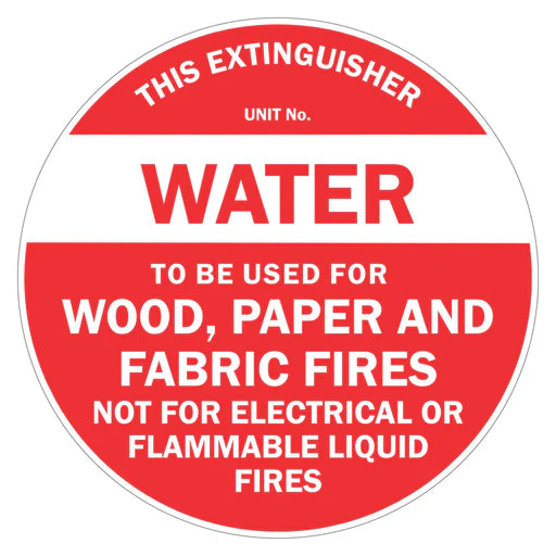 Fire Extinguisher Disc - Water – Premium Nameplates