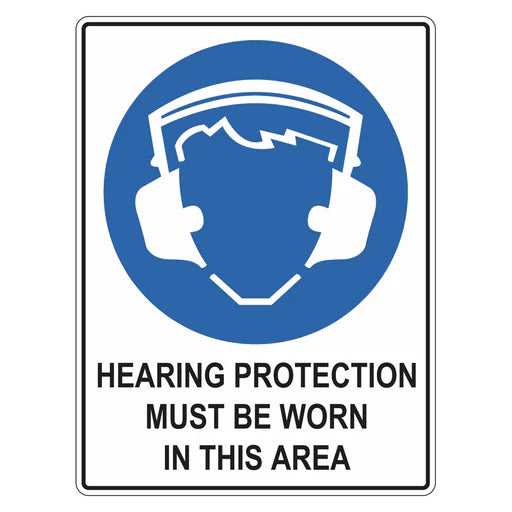 Mandatory Sign - Hearing Protection Must Be Worn In This Area – Premium ...
