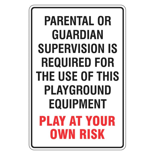 Play At Your Own Risk Sign – Premium Nameplates