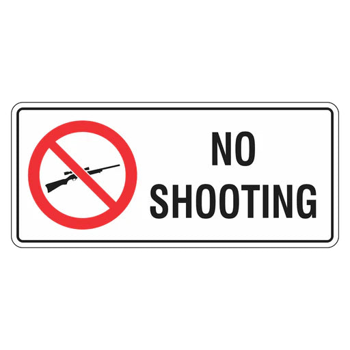 Prohibition Sign - No Shooting – Premium Nameplates