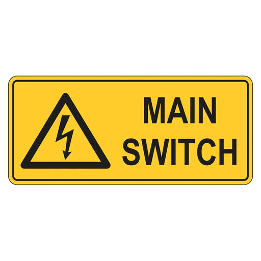 Warning Sign - Main Switch – Premium Nameplates