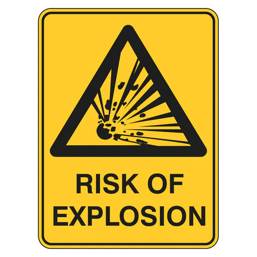 Warning Sign - Risk Of Explosion – Premium Nameplates