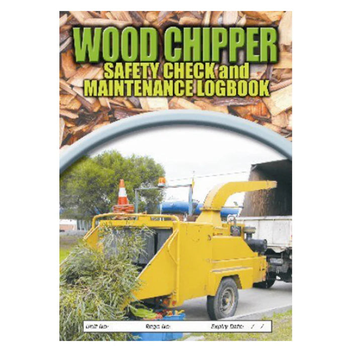 Wood Chipper Safety Check & Maintenance Log Book – Premium Nameplates